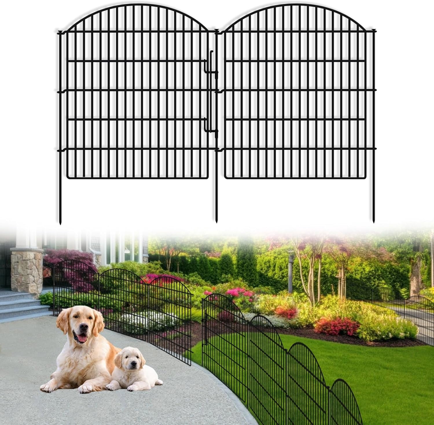 Panels Decorative Garden Fence (H) x (L) No Dig Dog Fences Outdoor for ...
