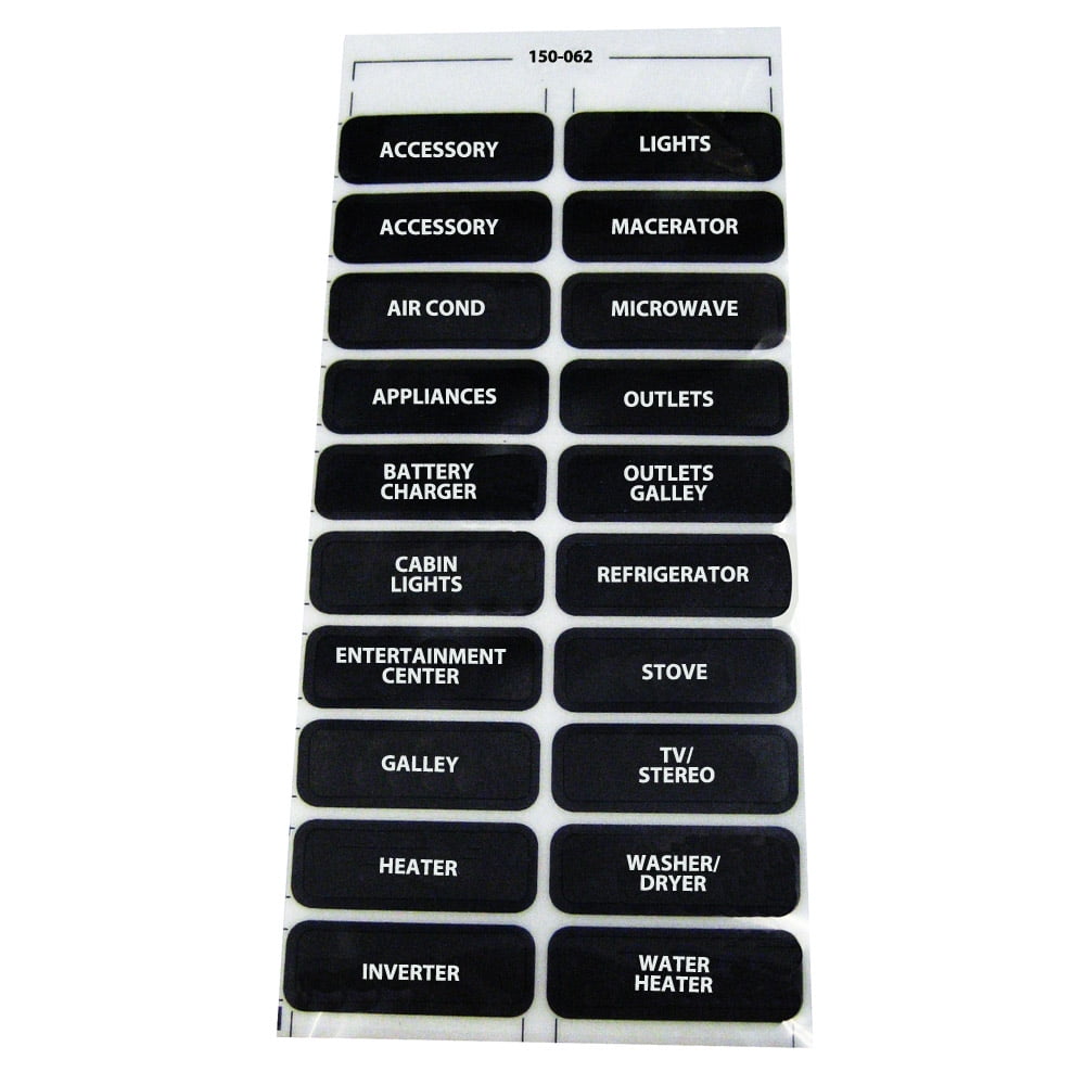 Paneltronics AC-20 Assorted Label Sheet [150-062] - Walmart.com