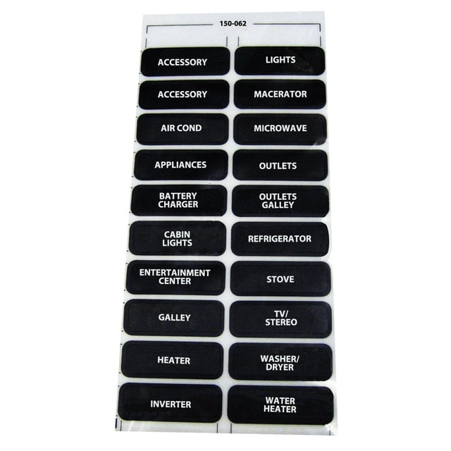 Paneltronics AC-20 Assorted Label Sheet [150-062] - Walmart Business ...