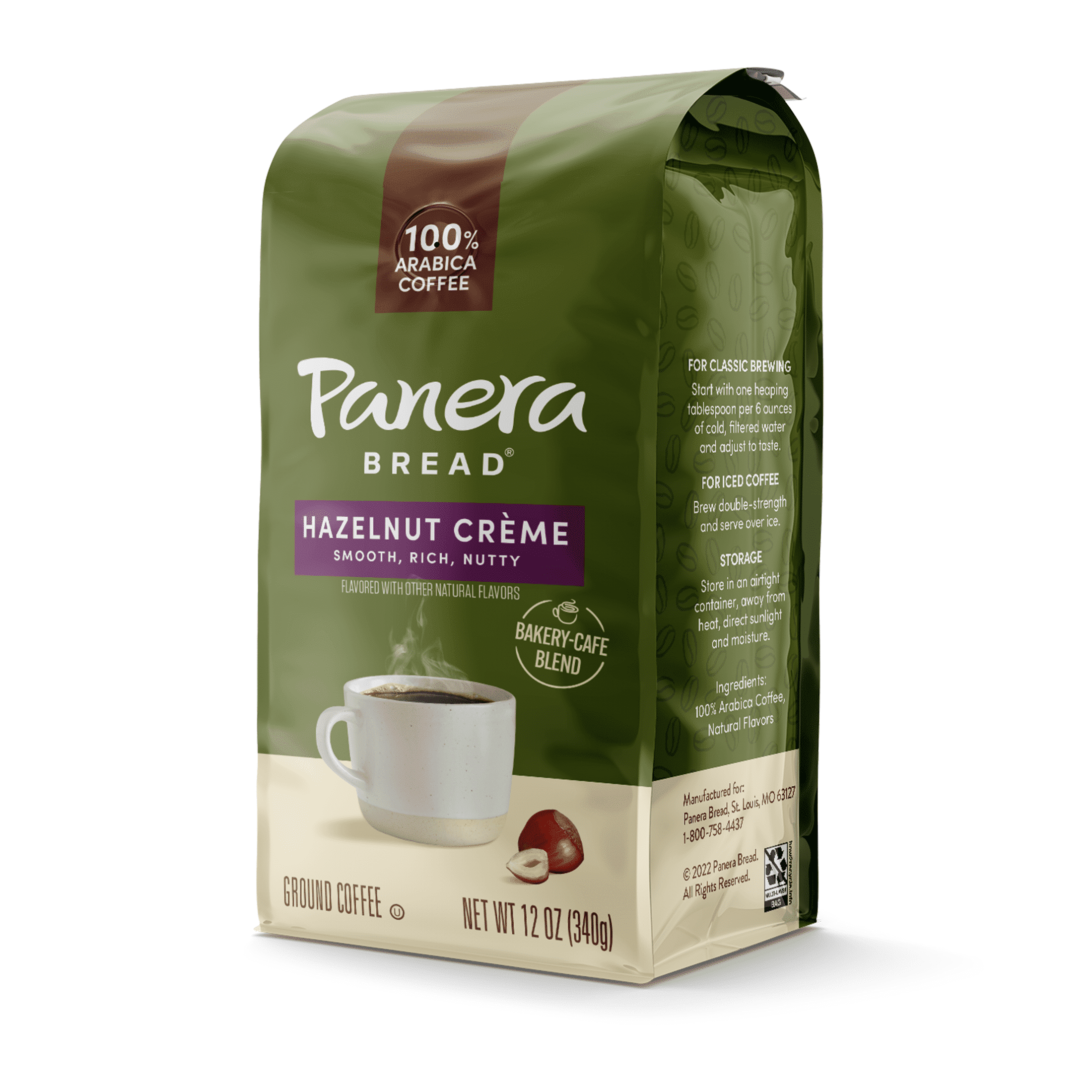 Panera Bread Hazelnut Crème Light Roast Ground Coffee, 100% Arabica ...