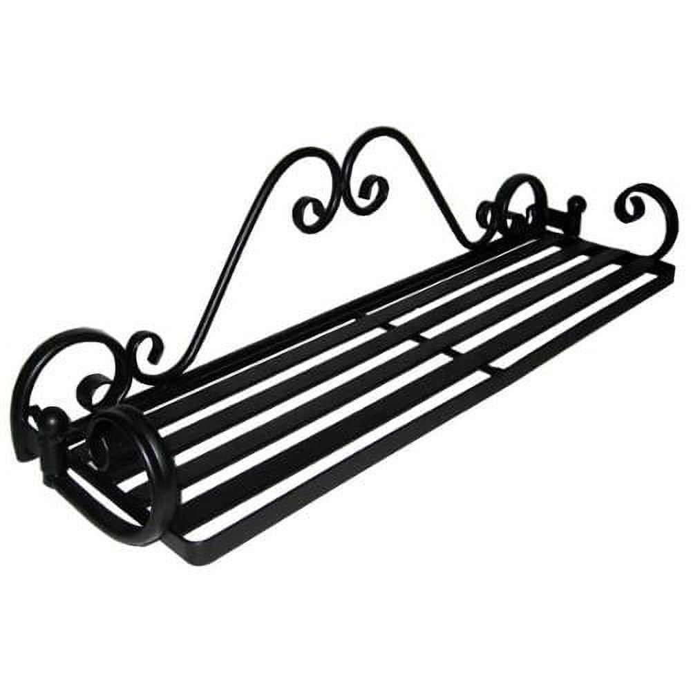 Pangaea Home & Garden Black Folding Scroll Single Wall Shelf - Walmart.com