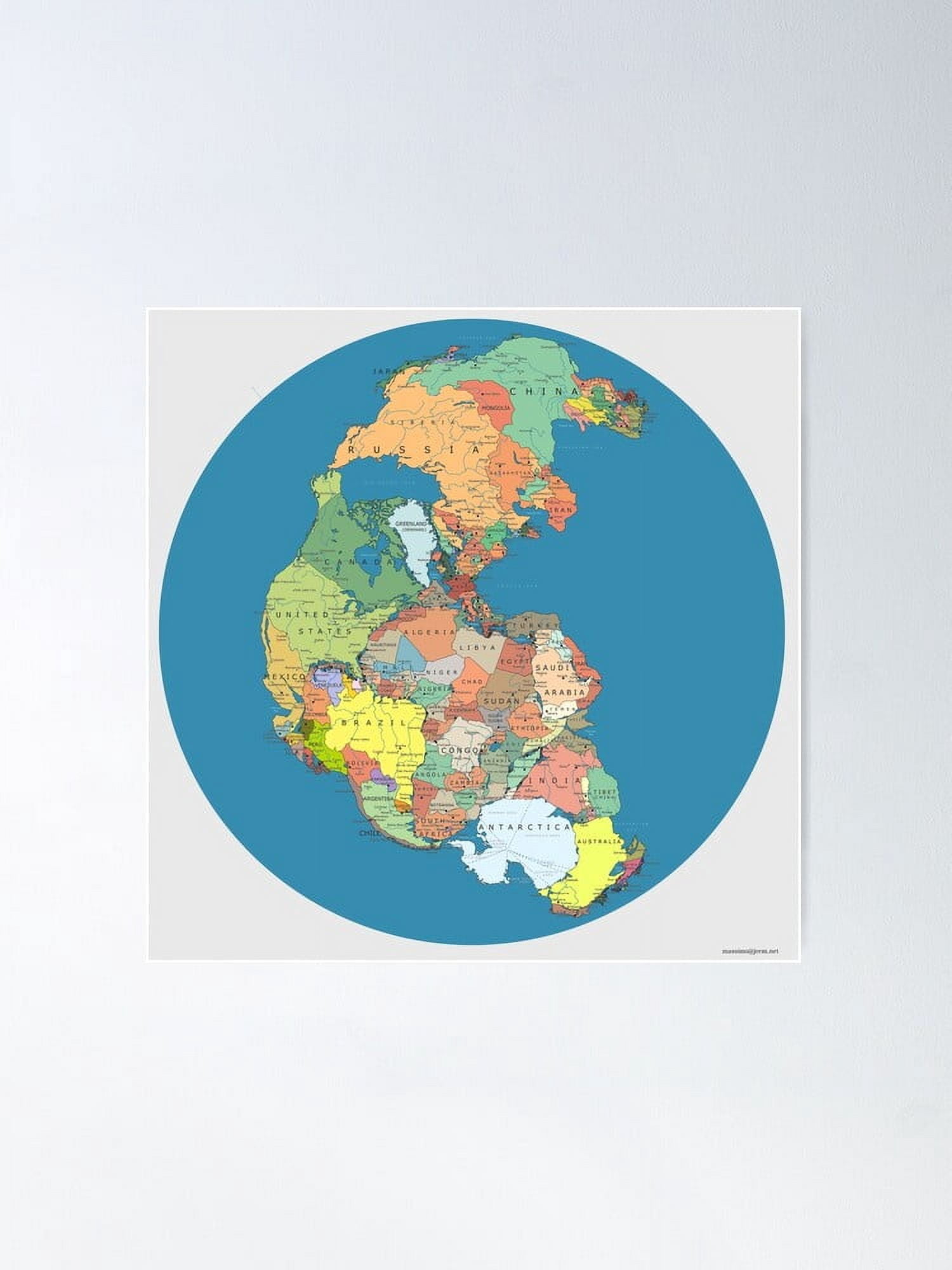 Pangaea Politica by Massimo Pietrobon Poster - Walmart.com
