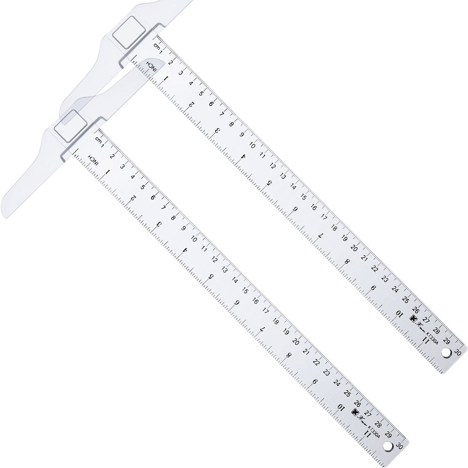 Pangda 12 Inch/ 30 cm Junior T-Square Plastic Transparent T-Ruler for ...