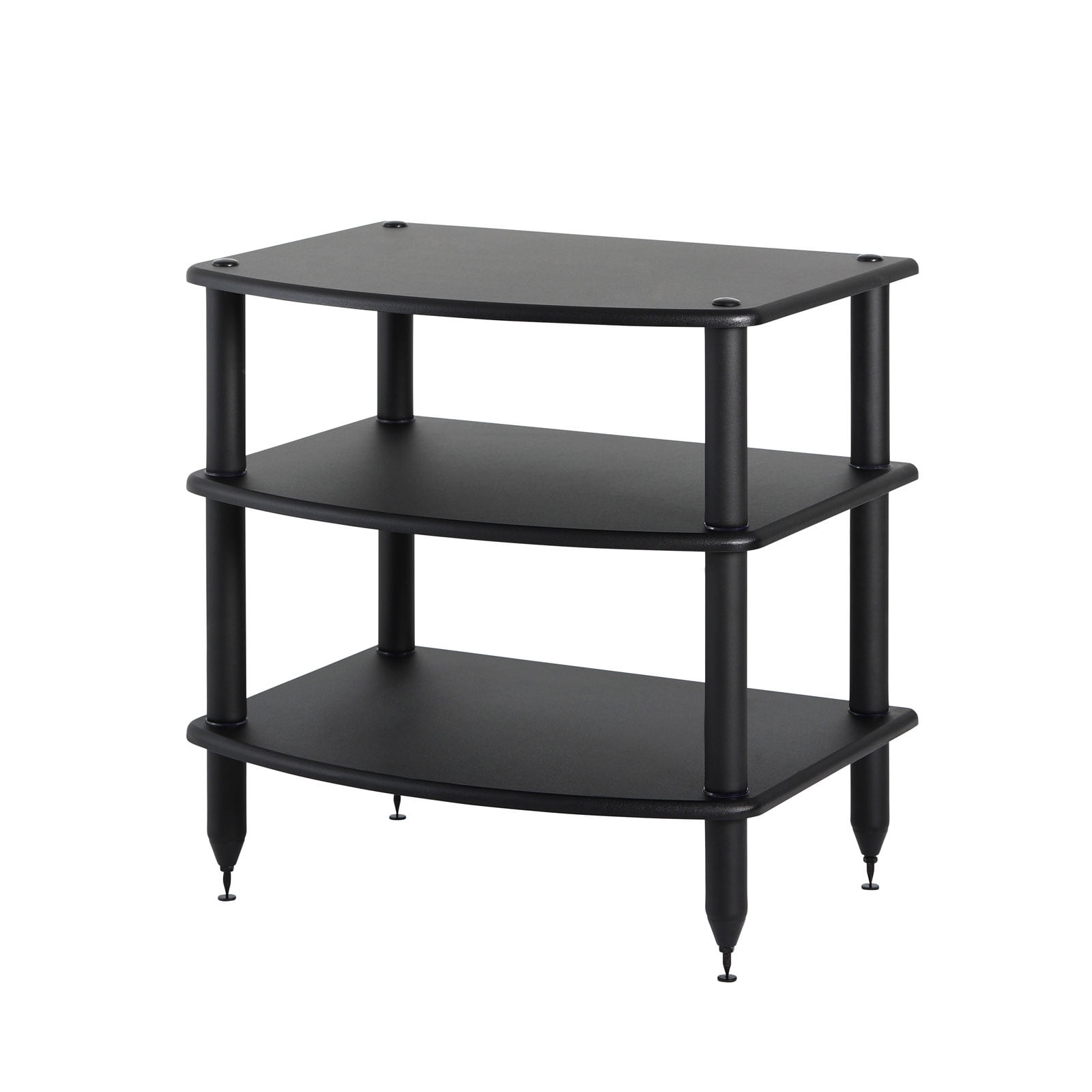 Pangea Audio Vulcan Three Shelf Audio Stereo Rack Media Stand Black ...