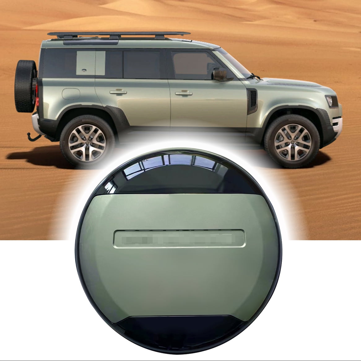 Pangea Green Seriers Spare Tire Cover fits for LR Defender 110 90 130 ...