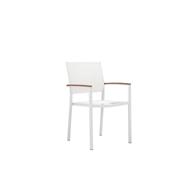 Pangea Home David Aluminum Outdoor Furniture, Stackable Dining Chairs ...