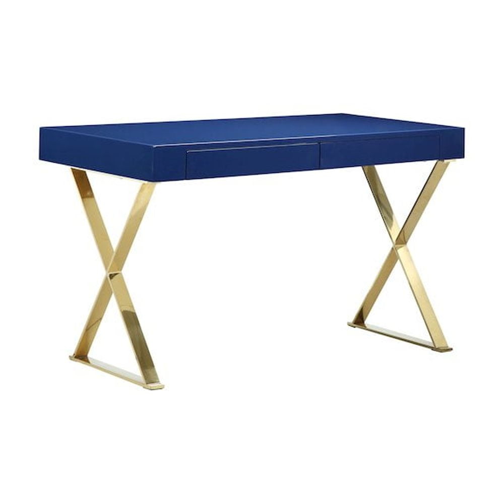 Pangea Home Gold Alexa Desk Navy & Gold Combo - Walmart.com