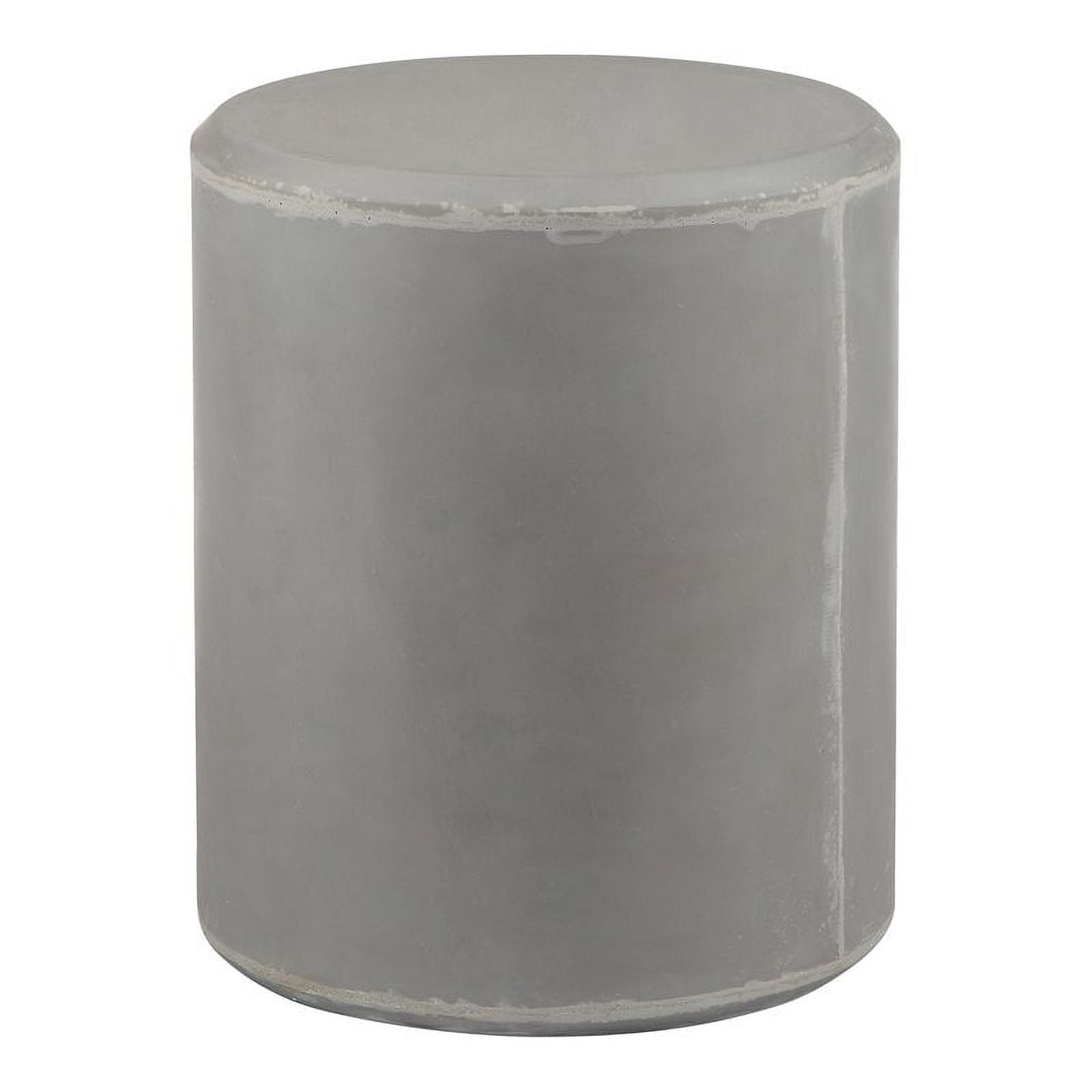 Pangea Home Mariel Round Modern Fiberglass Patio Side Table in Gray ...