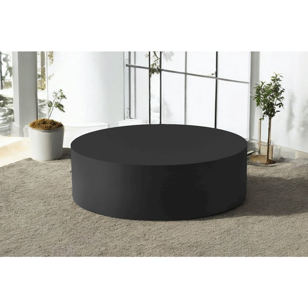 Pangea Home Spencer Round Coffee Table Black - Walmart.com