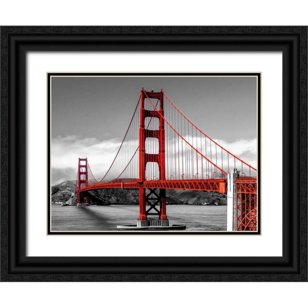 Pangea Images 18x15 Black Ornate Wood Framed with Double Matting Museum Art Print Titled ...
