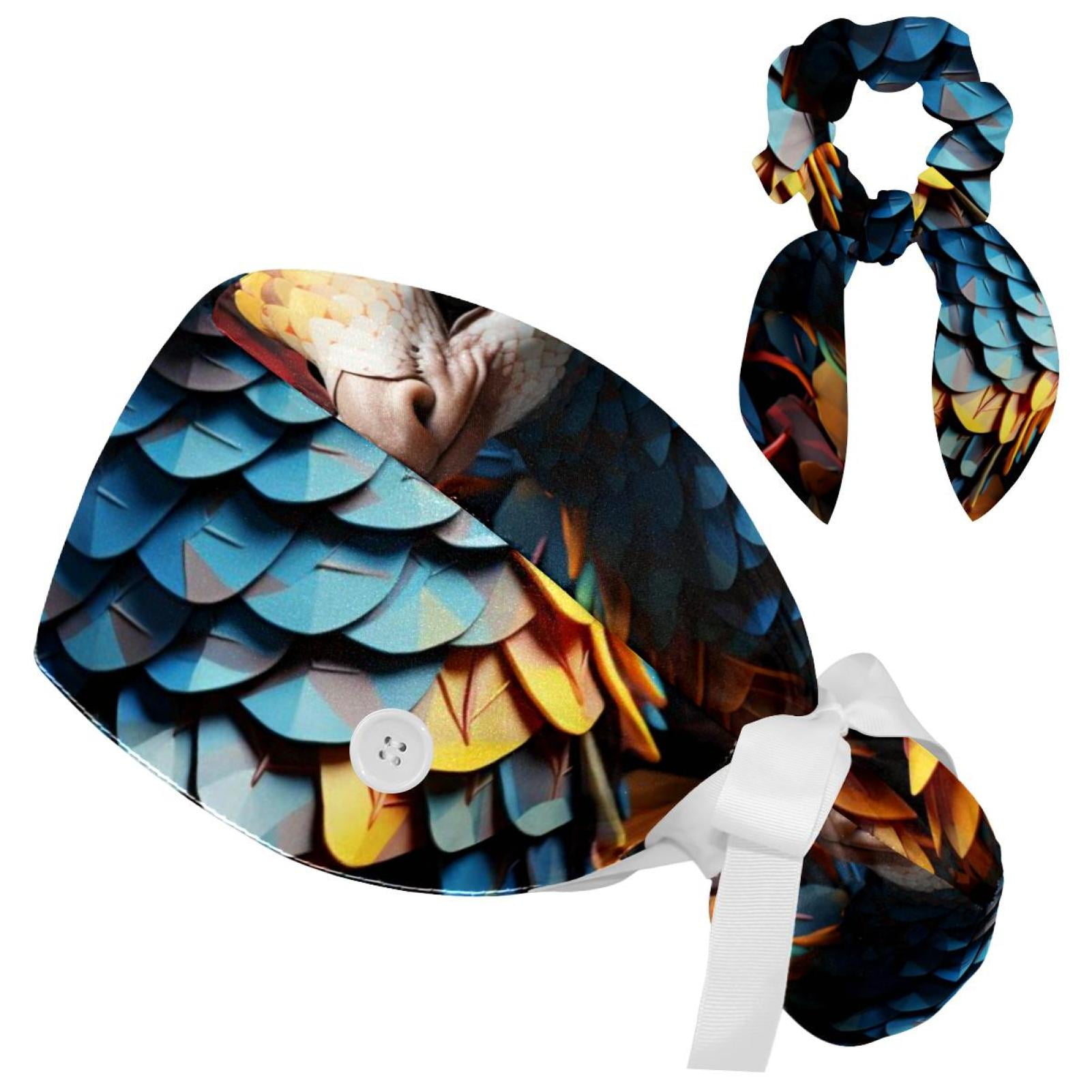 Pangolin Adjustable Women Working Cap with Bow Hair Scrunchy, Bouffant ...