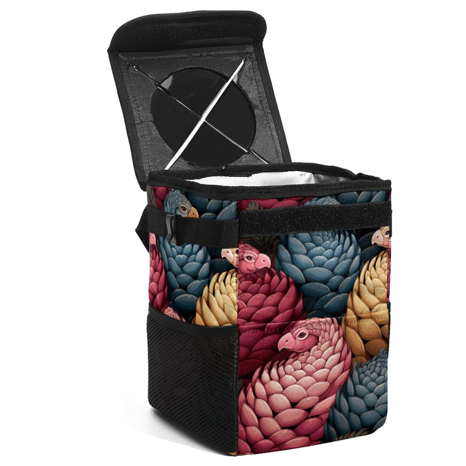 Pangolin Car Trash Bin - Foldable with Lid, Leak-Proof, Hanging Storage ...