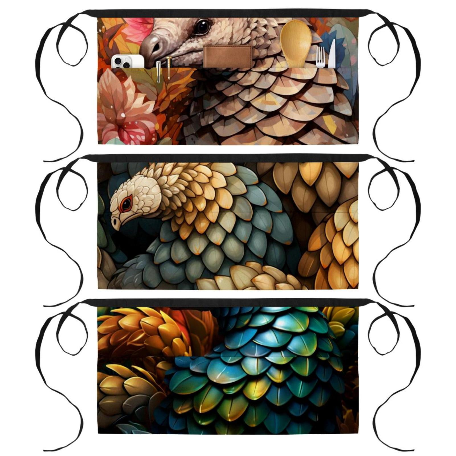 Pangolin Custom Server Apron with 3 Pockets, Printed - Walmart.com