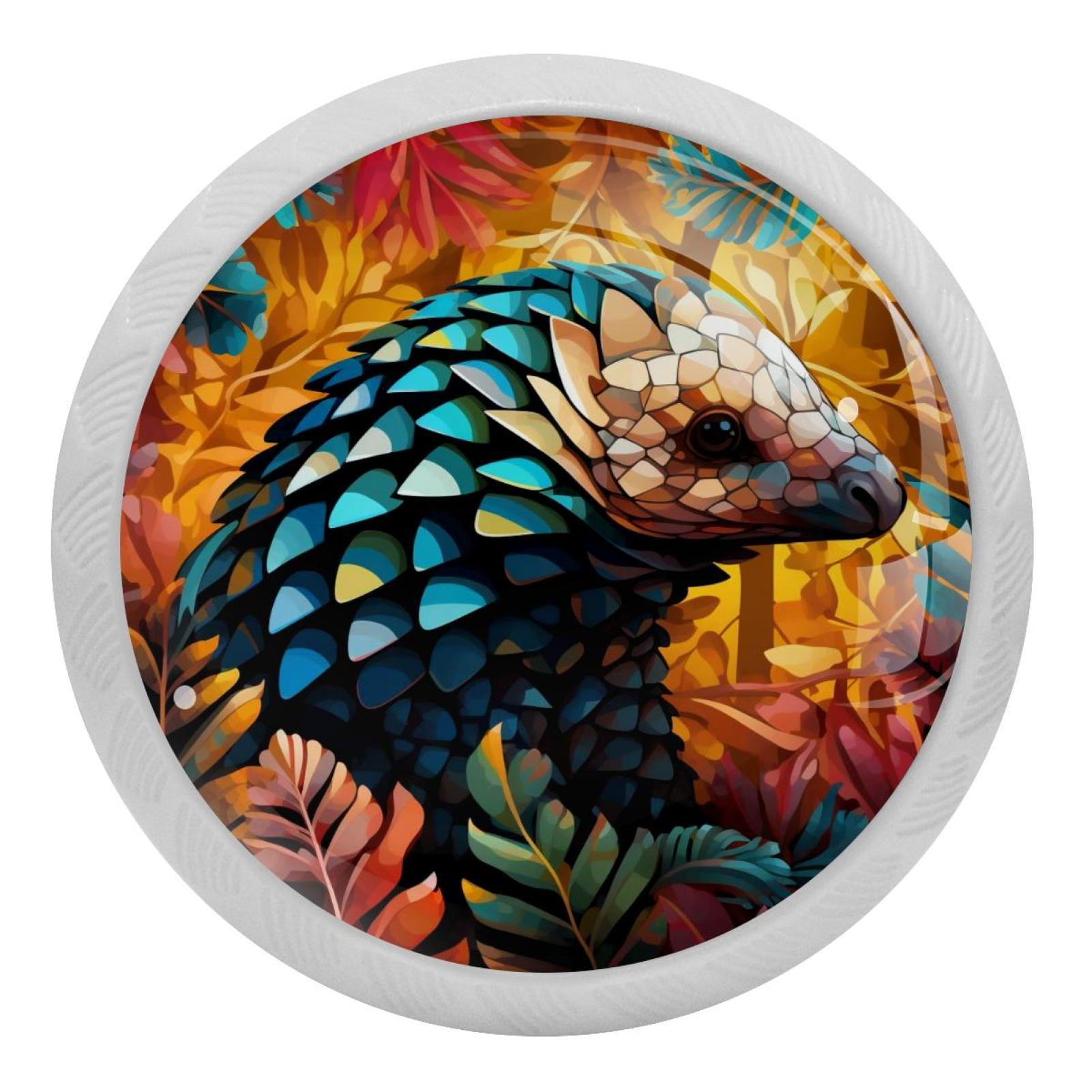 Pangolin Fluorescent Drawer Pulls with Screws - Round 4-Pack, Glow-in ...