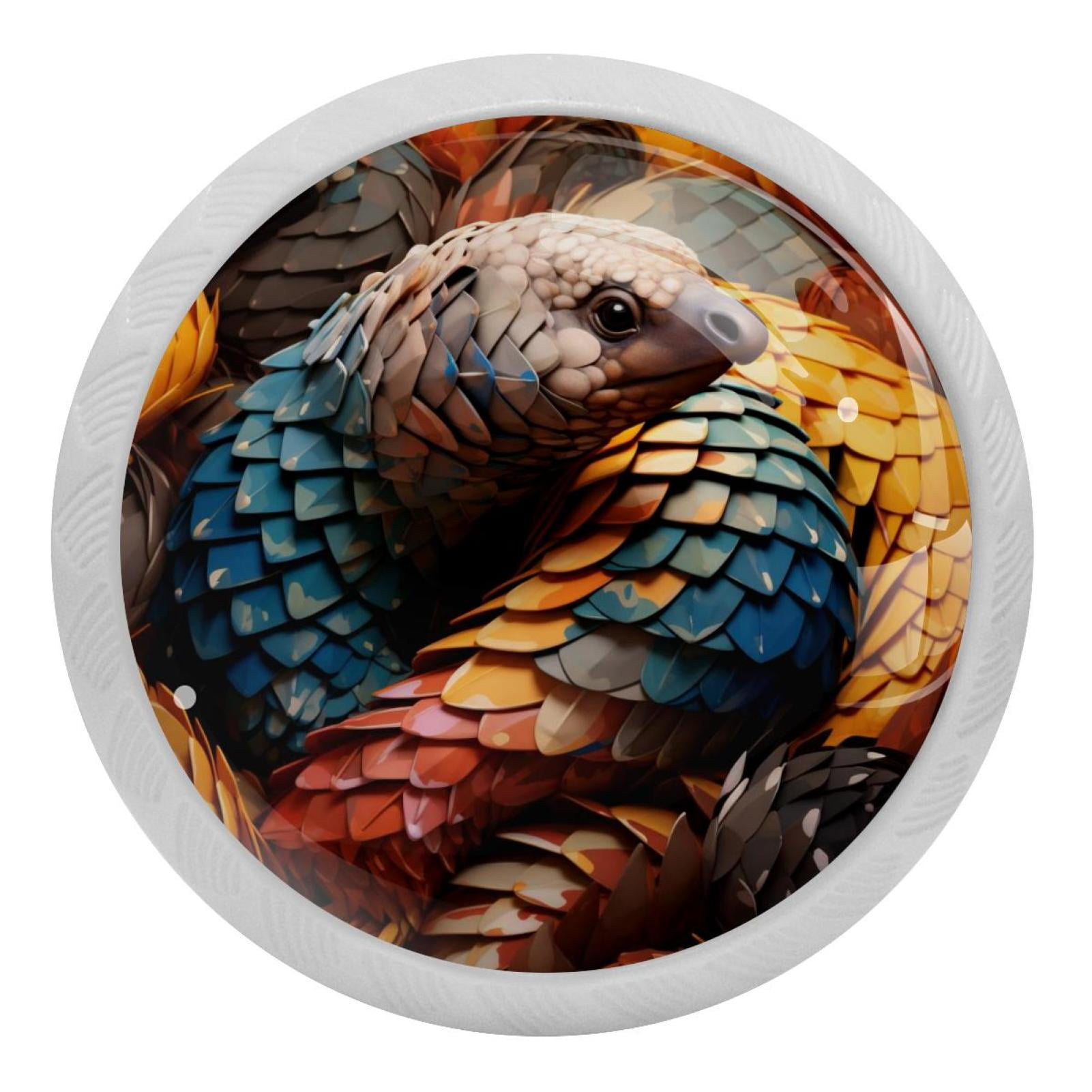 Pangolin Fluorescent Drawer Pulls with Screws - Round 4-Pack, Glow-in ...