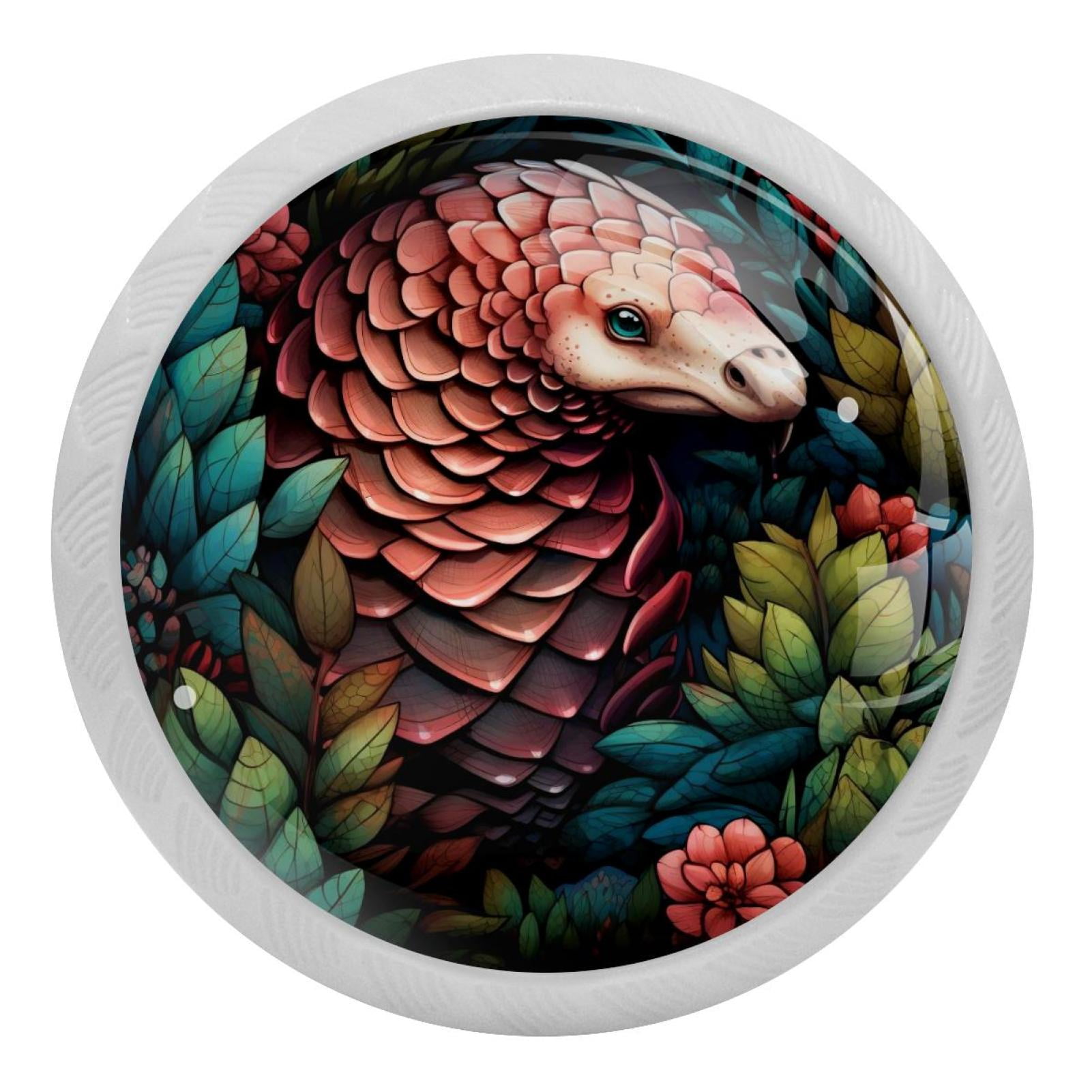 Pangolin Fluorescent Drawer Pulls with Screws - Round 4-Pack: Glow-in ...