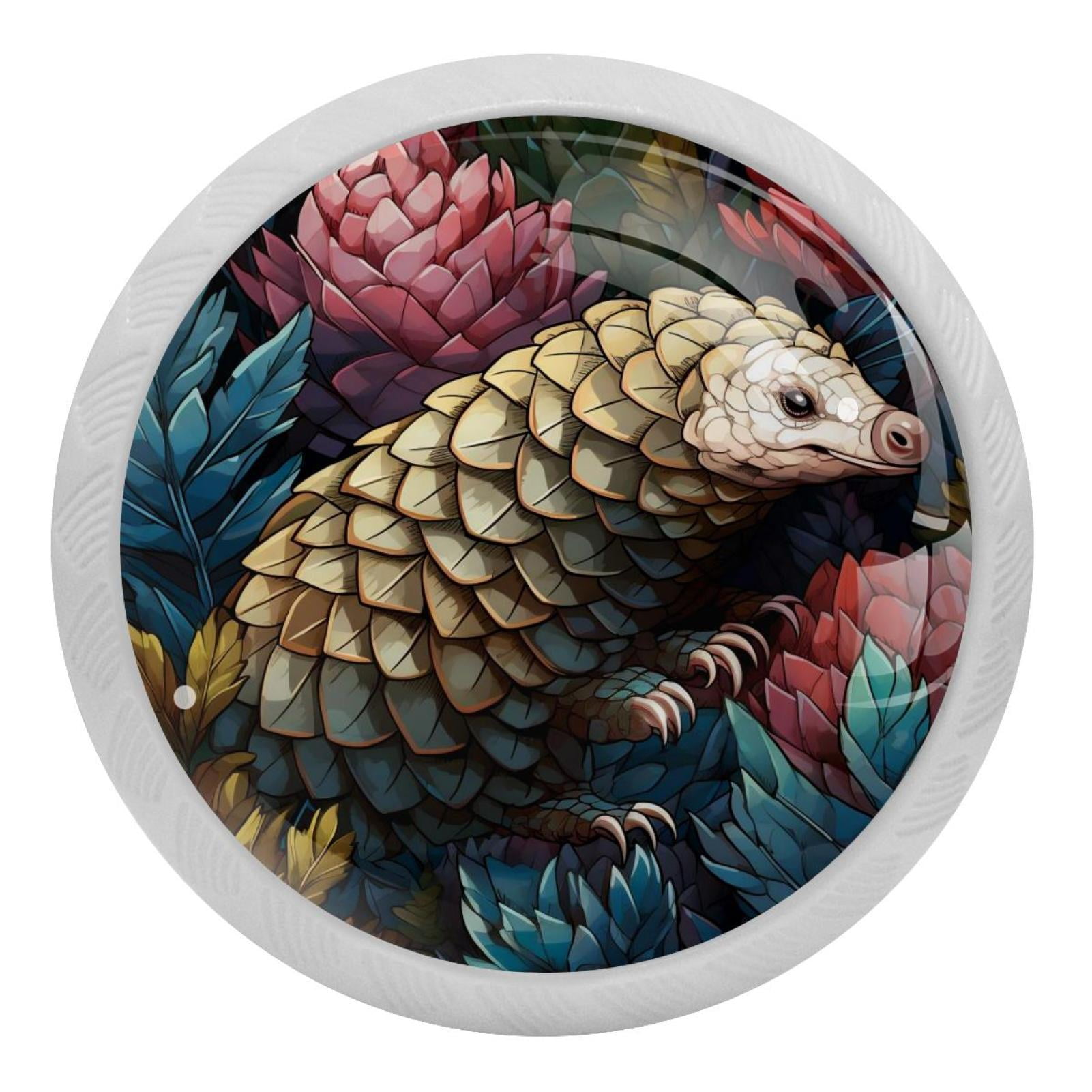 Pangolin Fluorescent Drawer Pulls with Screws: Round 4-Pack of Glow-in ...