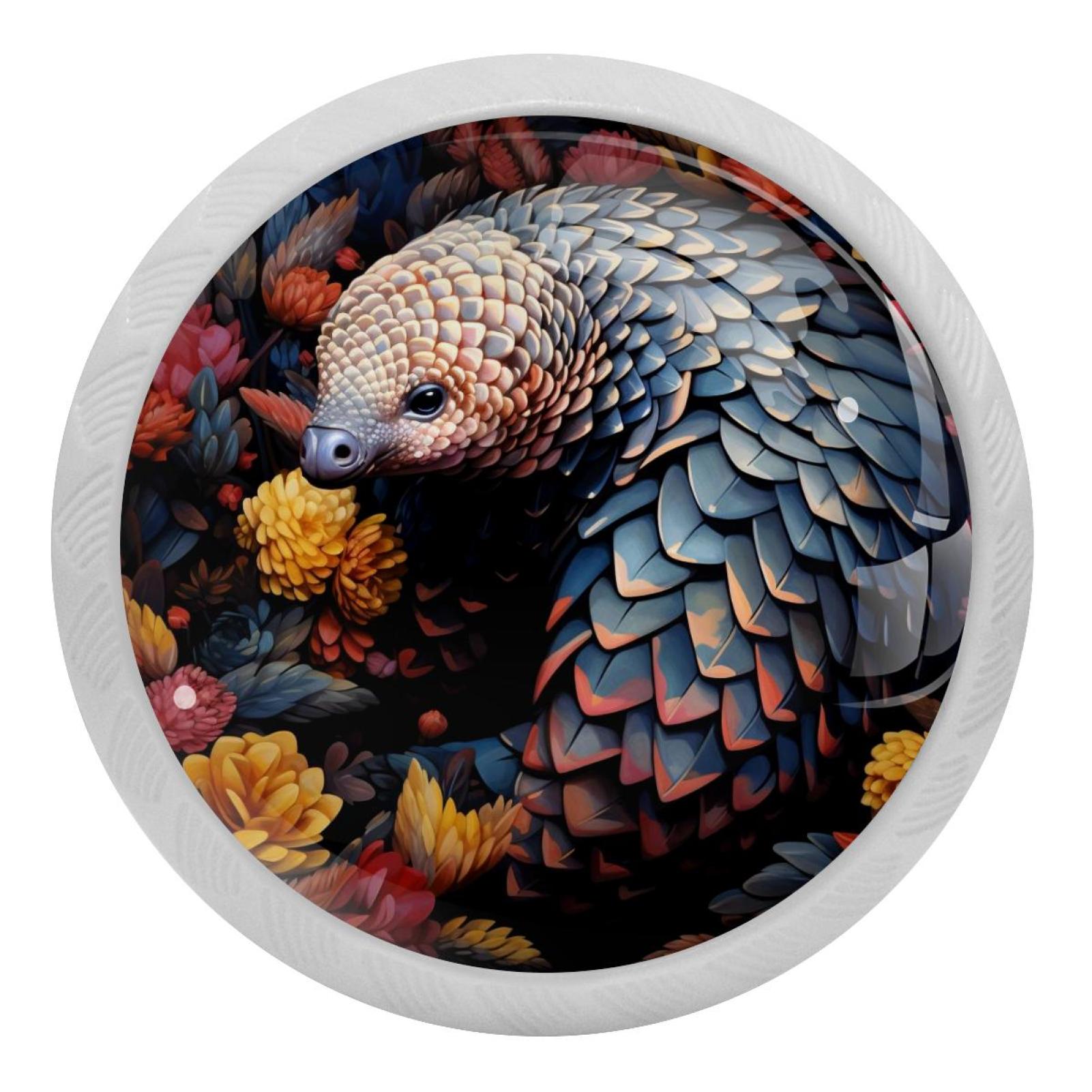 Pangolin Fluorescent Drawer Pulls with Screws: Round 4-Pack, Glow-in ...