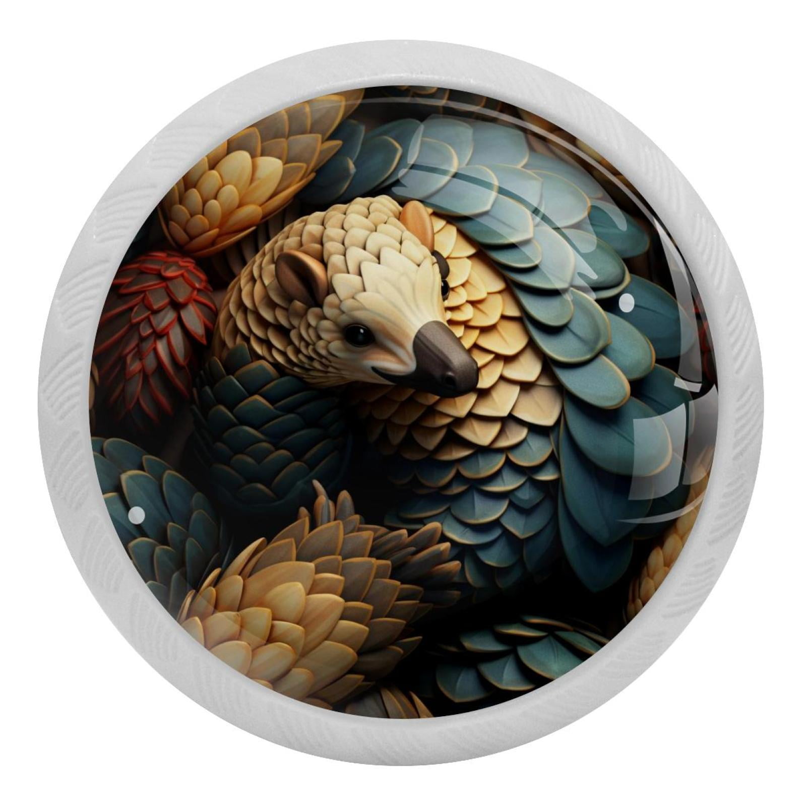 Pangolin Fluorescent Drawer Pulls with Screws - Round 4-Pack, Glow-in ...