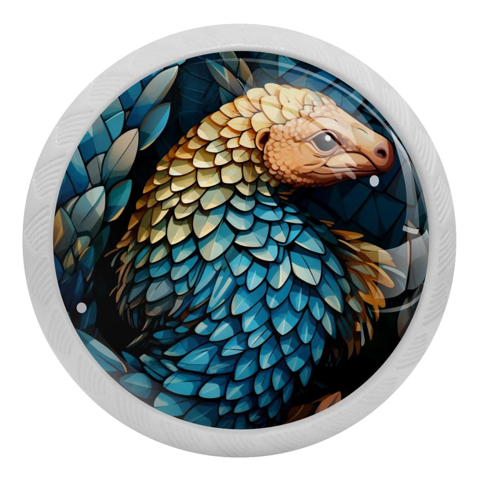 Pangolin Fluorescent Drawer Pulls with Screws - Round 4-Pack, Glow-in ...