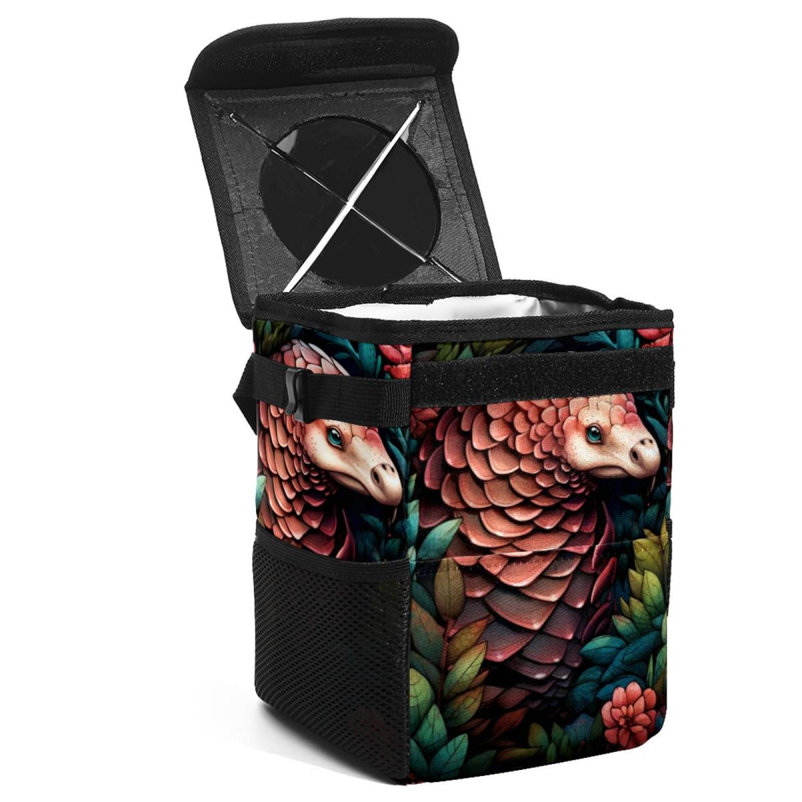 Pangolin Foldable Car Garbage Can with Lid, Leak-proof, and Hanging ...