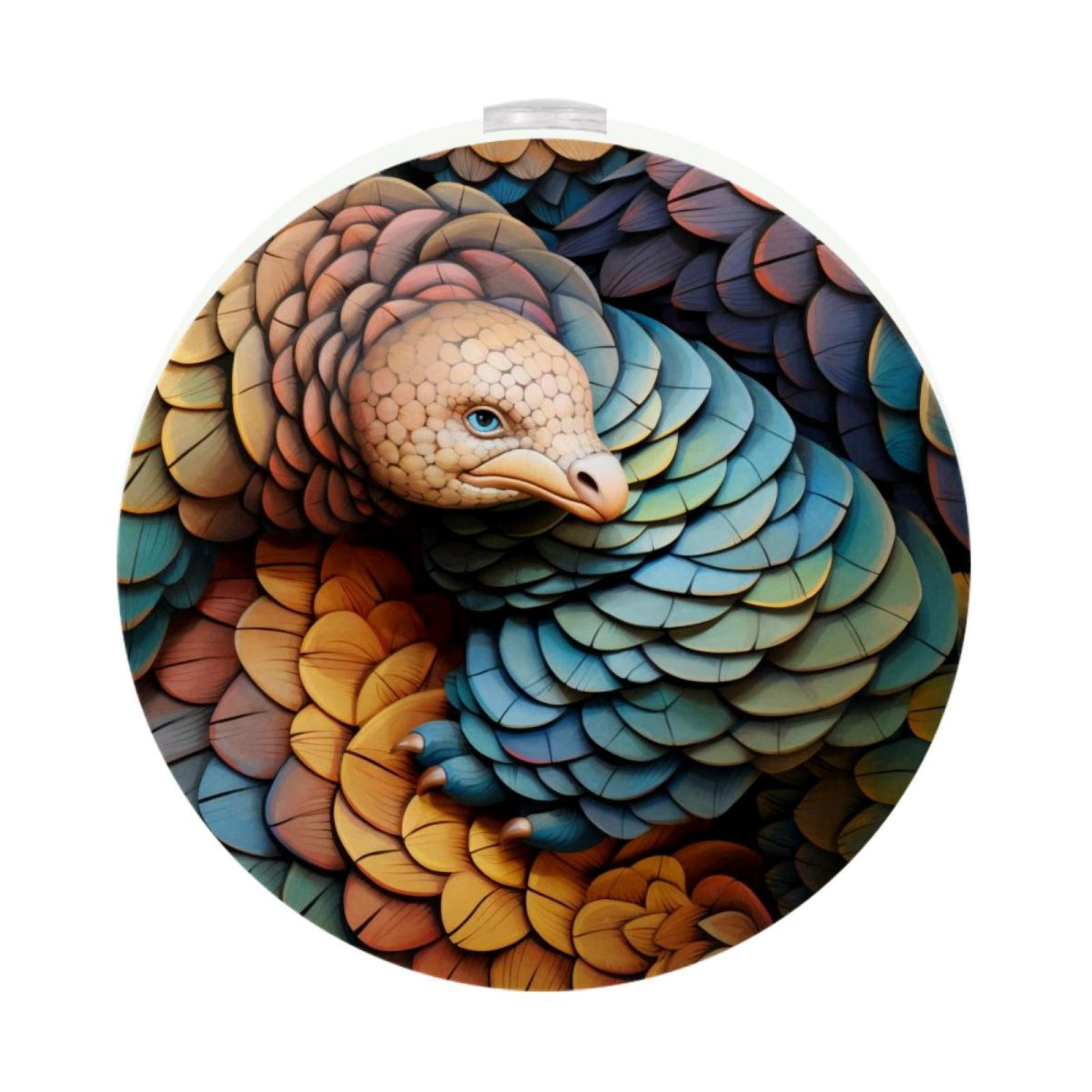 Pangolin LED Round Night Light-2PCS, Plug-in Mini Wall Socket Soft ...