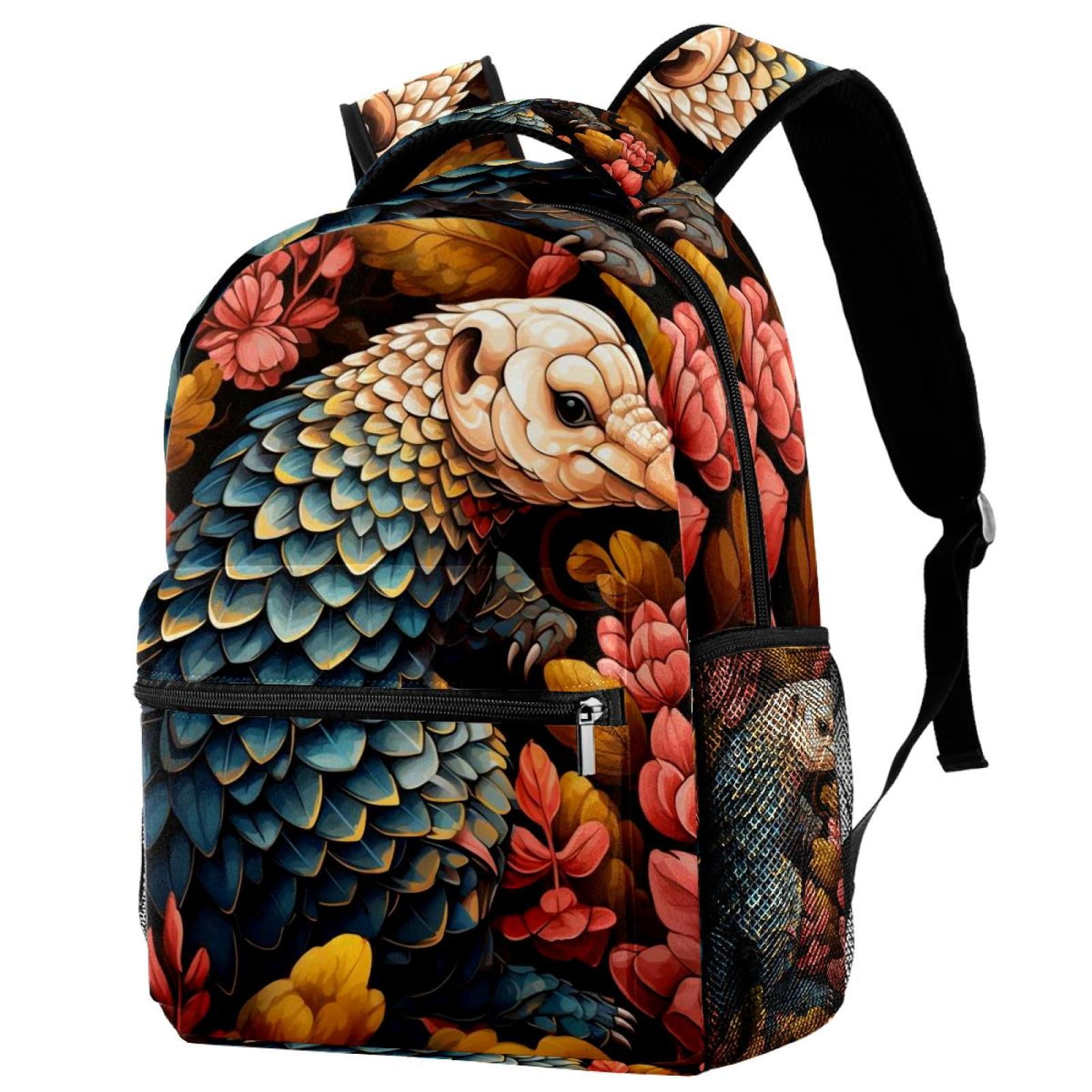 Pangolin Leaf Red Casual Backpacks Lightweight Premium Backpack with 1 ...