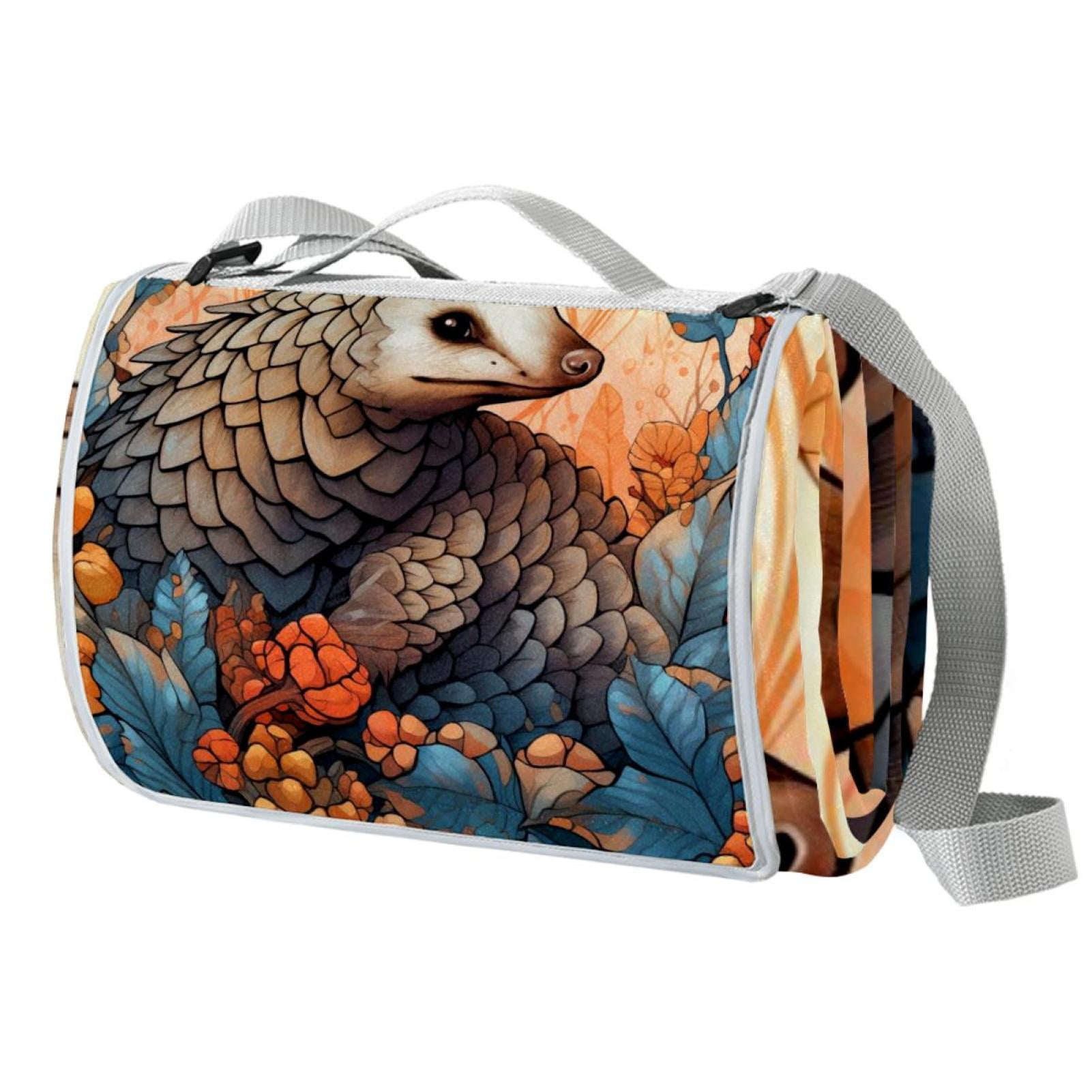 Pangolin Portable Canvas Picnic Blanket Waterproof Backing for Outdoor ...