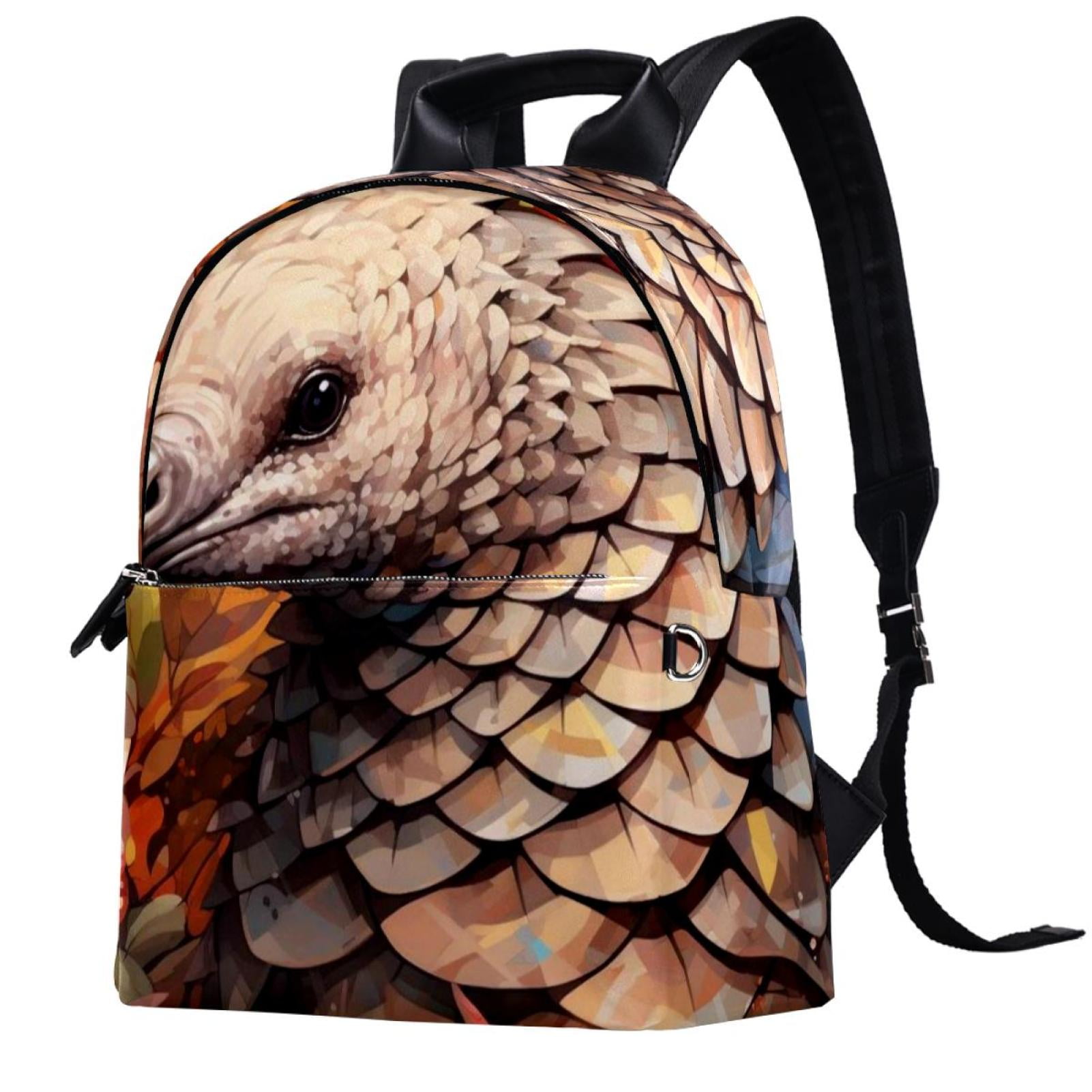 Pangolin Premium Leather Traveling Backpack for Men Women Teens ...