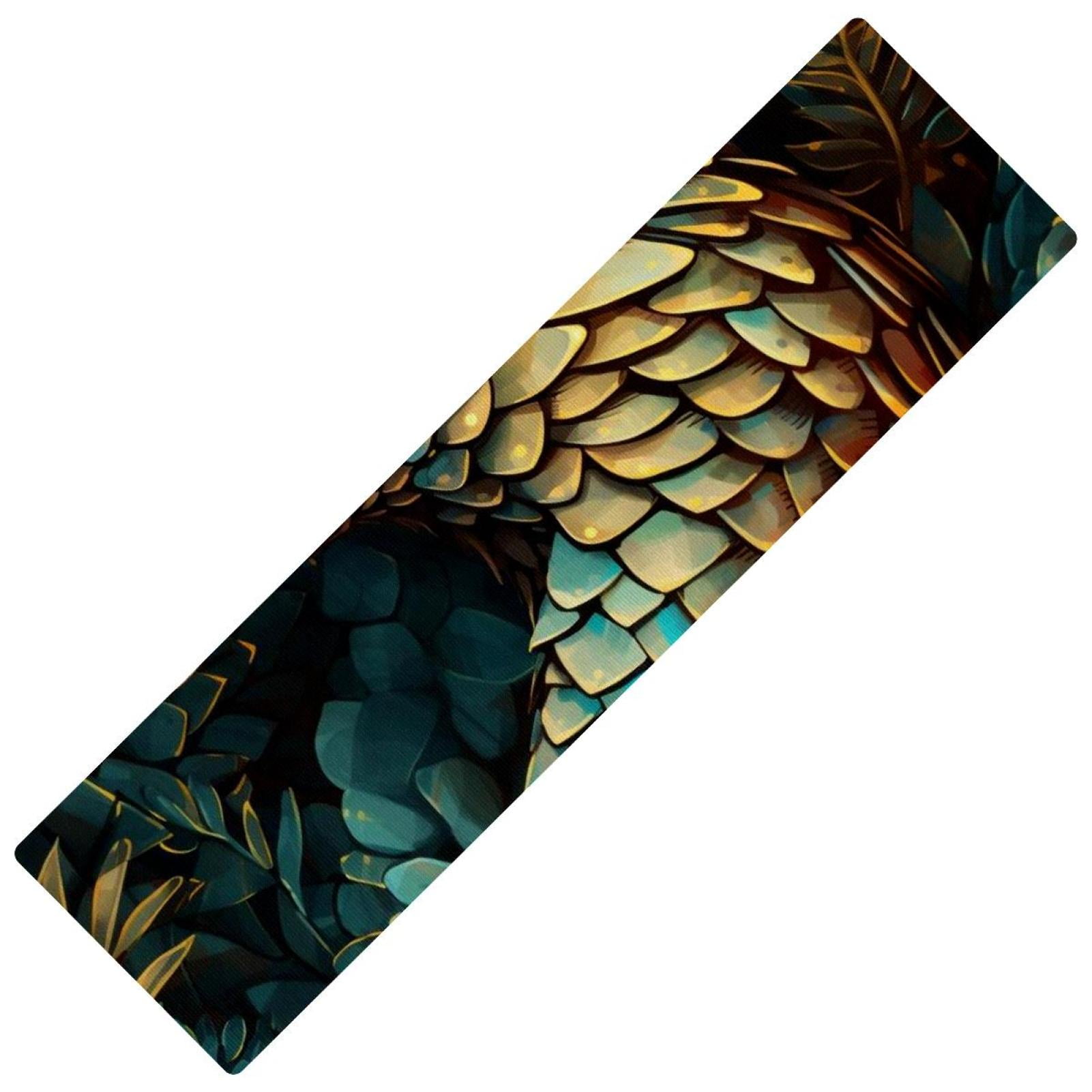 Pangolin Rectangular Kitchen Runner Rug, 15.7"x59", Washable Absorbent ...