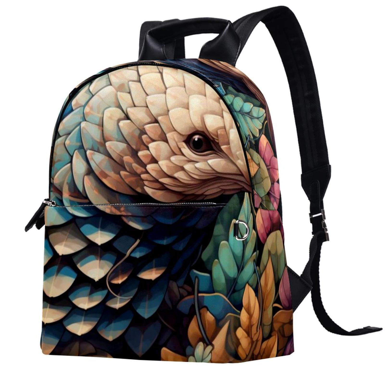 Pangolin Stylish Leather Backpack Women Lightweight Work School Camping ...