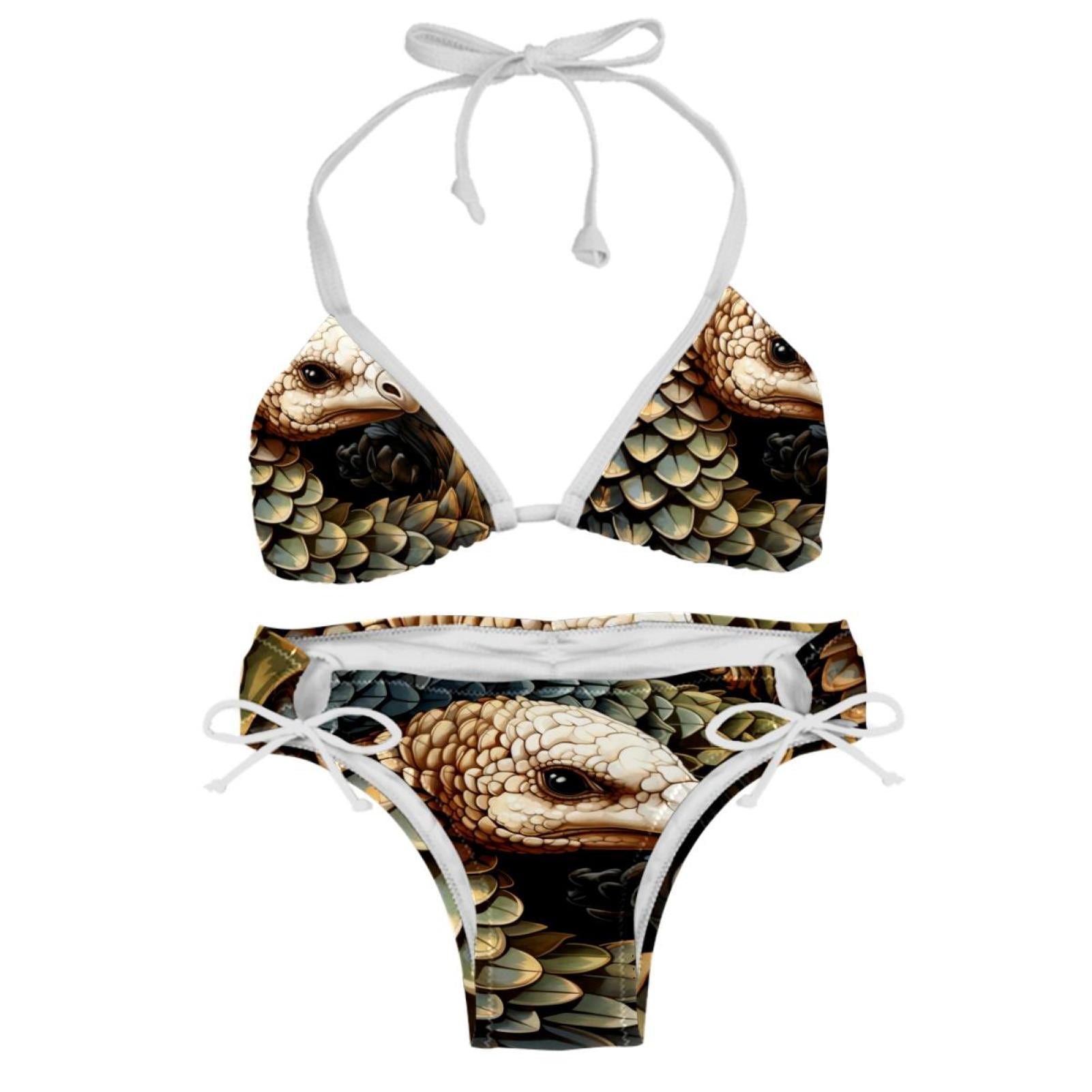 Pangolin Women's One-Piece Swimsuit Bikini Set with Detachable Sponge ...