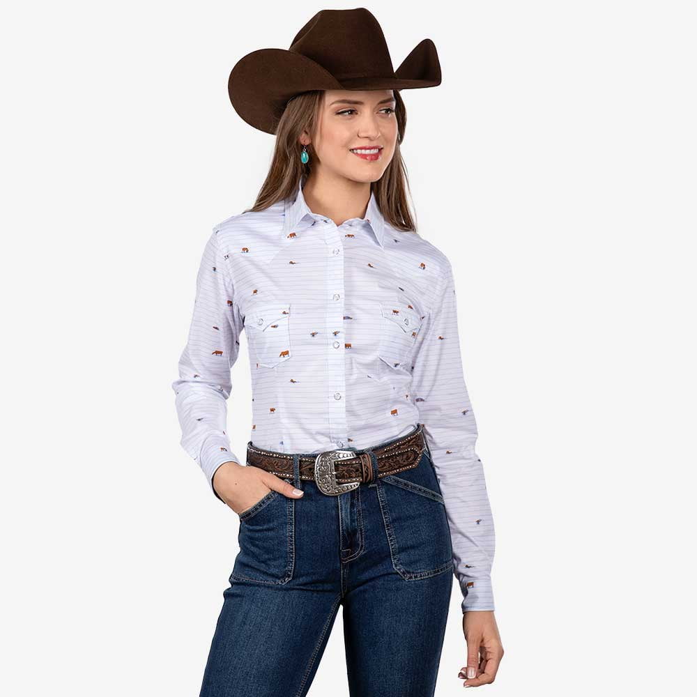 Panhandle Rough Stock Longhorn Stripe Top - Walmart.com