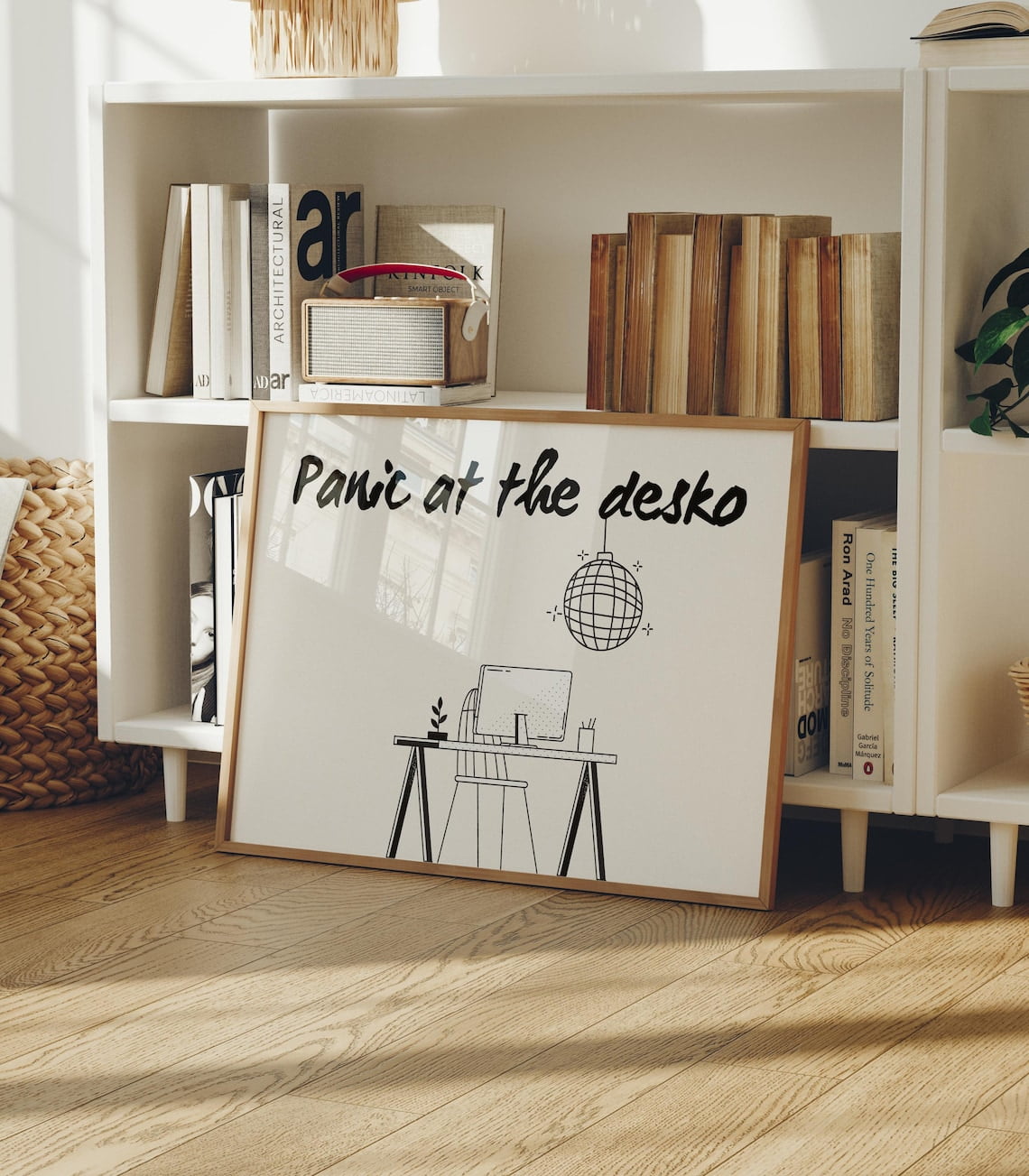 Panic At The Desko Art Print,For Office, Horizontal Art, Cubicle, Art ...