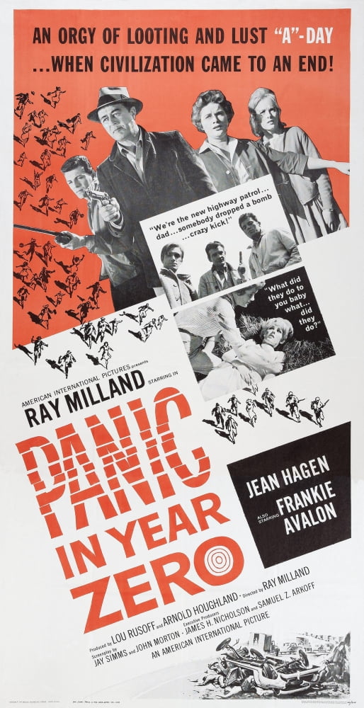 Panic In Year Zero! Top L-R: Frankie Avalon Ray Milland Jean Hagen Mary ...