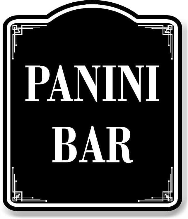 Panini Bar BLACK Aluminum Composite Sign - Walmart.com