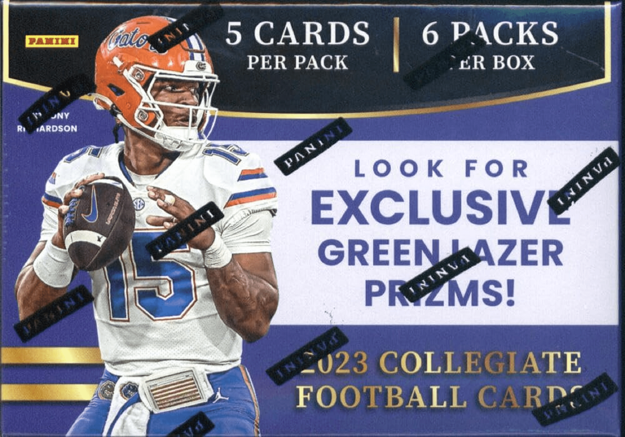 Panini Football Blaster Box (6 Packs/5 Cards) Green Lazer - Walmart.com