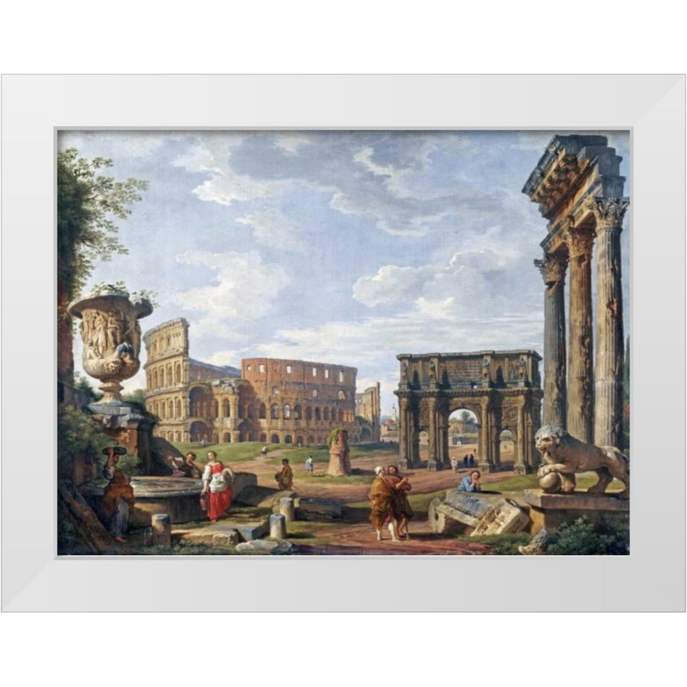 Panini, Giovanni Paolo 14x11 White Modern Wood Framed Museum Art Print ...