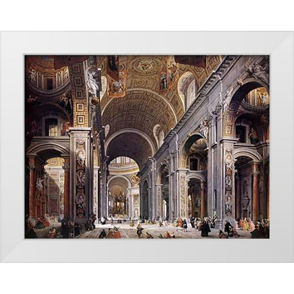 Panini, Giovanni Paolo 14x12 White Modern Wood Framed Museum Art Print ...