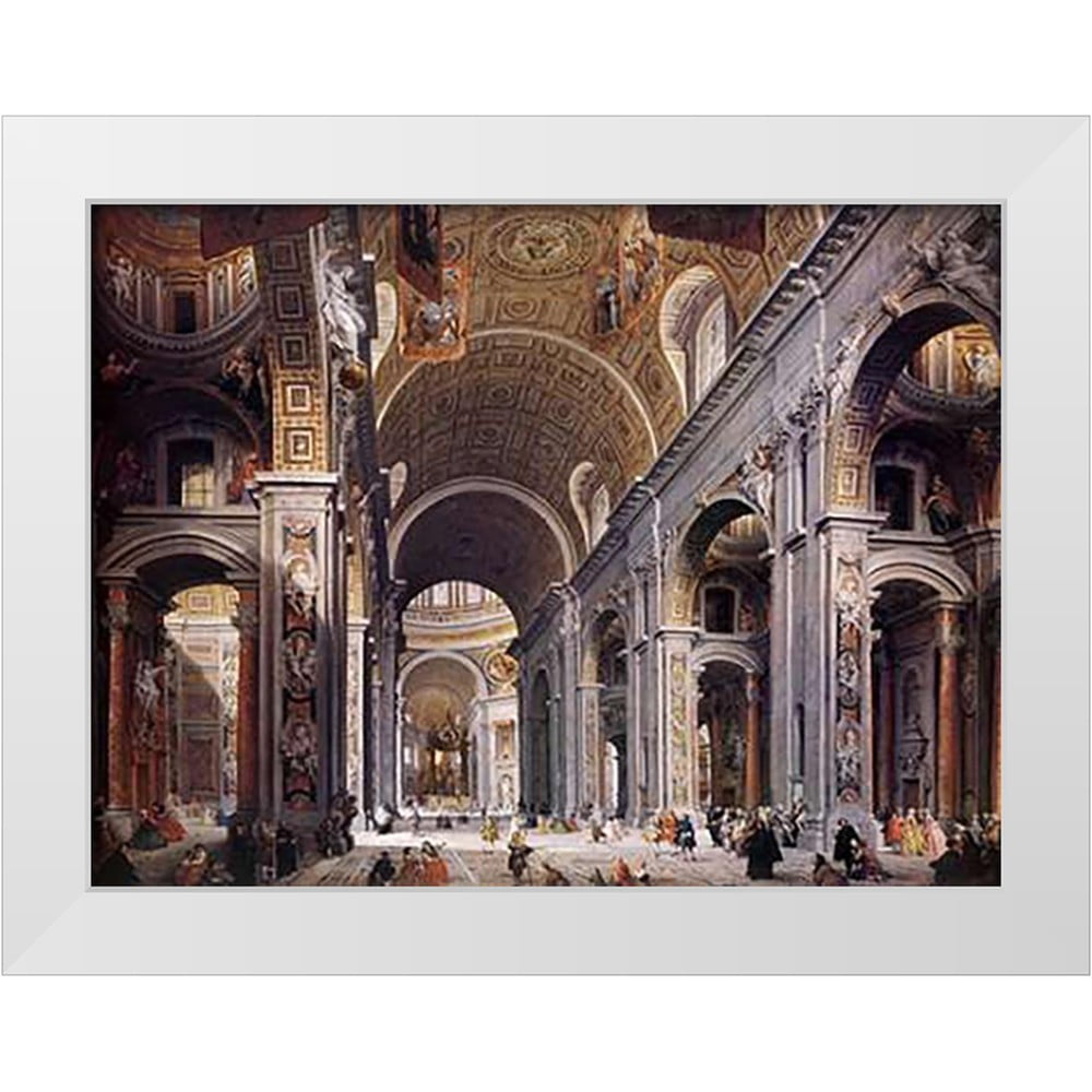 Panini, Giovanni Paolo 32x25 White Modern Wood Framed Museum Art Print ...