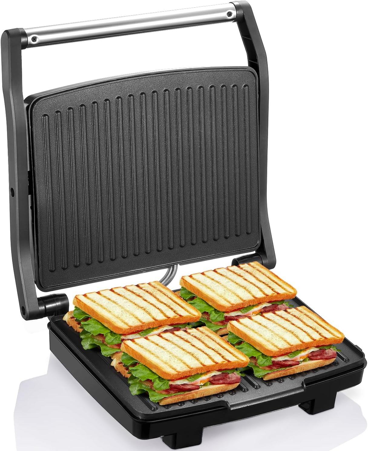Panini Press Grill, Gourmet Sandwich Maker, Electric Indoor Grill with ...