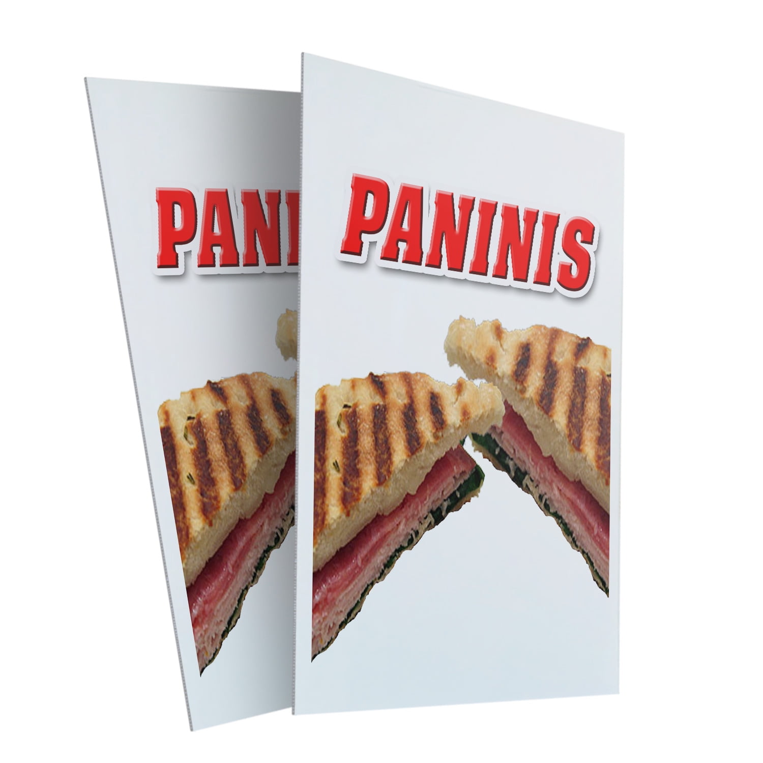 Paninis (2-PACK) 24" x 36" Plastic Signs | Sign Insert 4mm Corrugated ...