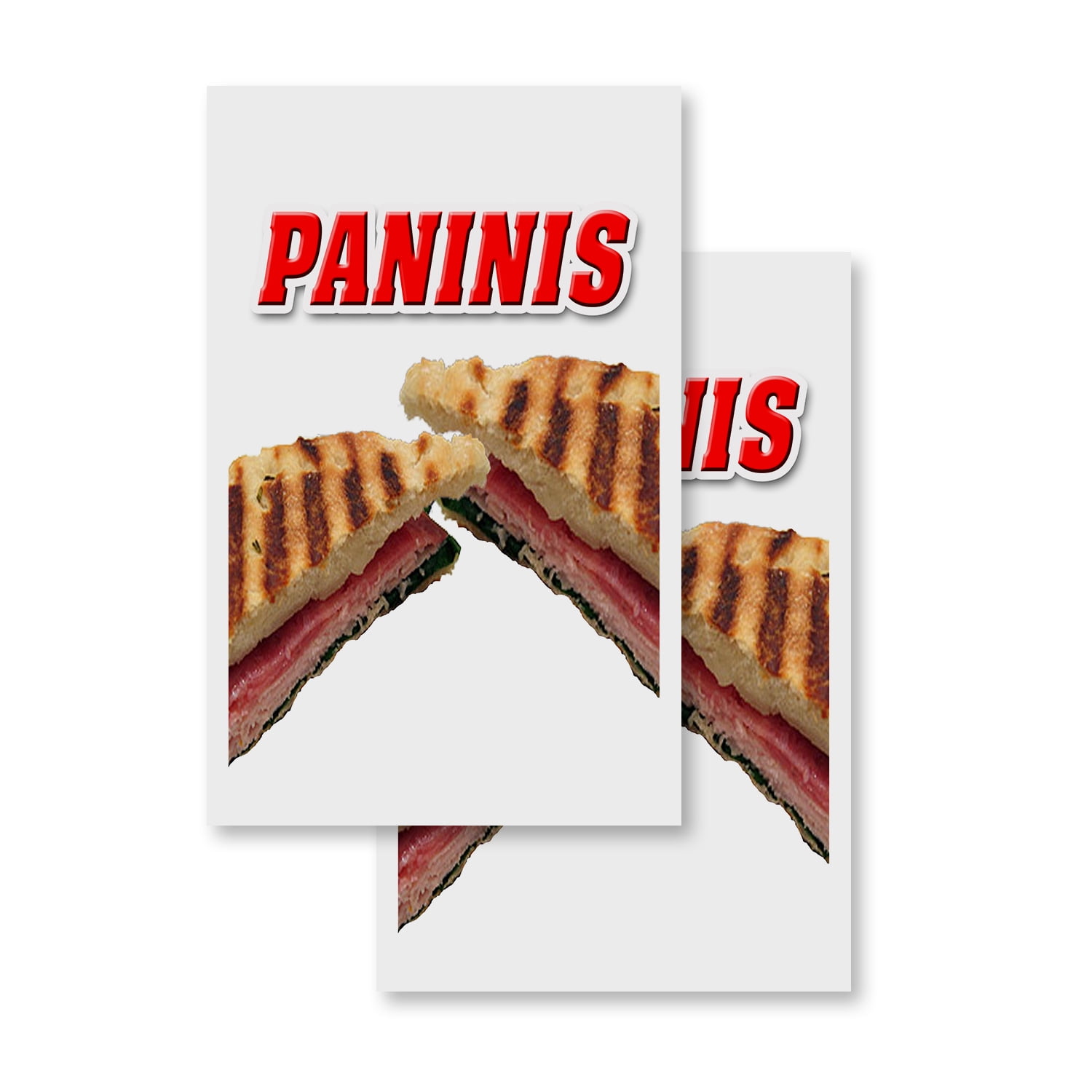 Paninis (2-PACK) 24" x 36" Vinyl Decals | Sign Insert Peel & Stick ...