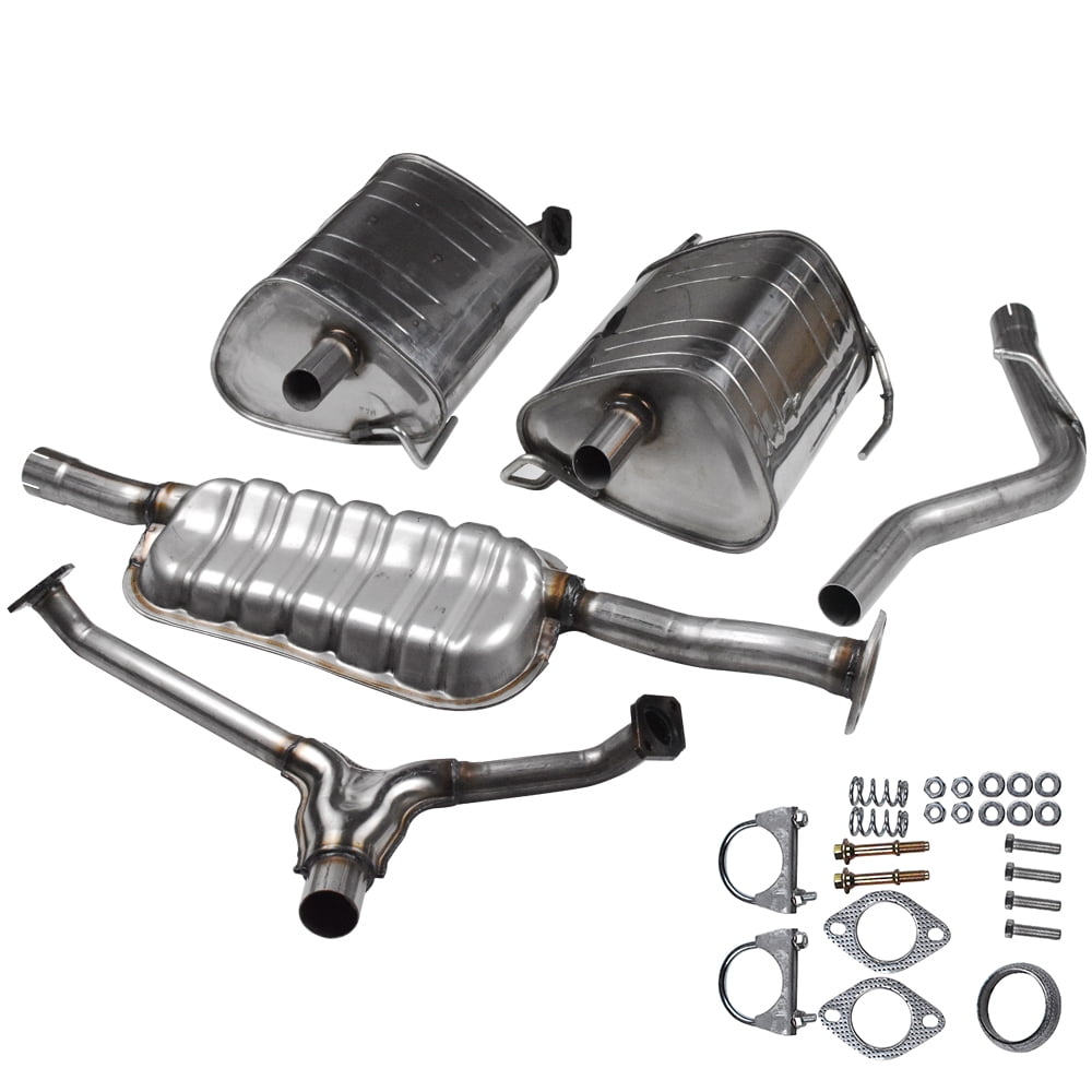 Panlongic Stainless Steel Dual Exhaust System Mufflers Set for 2009 ...