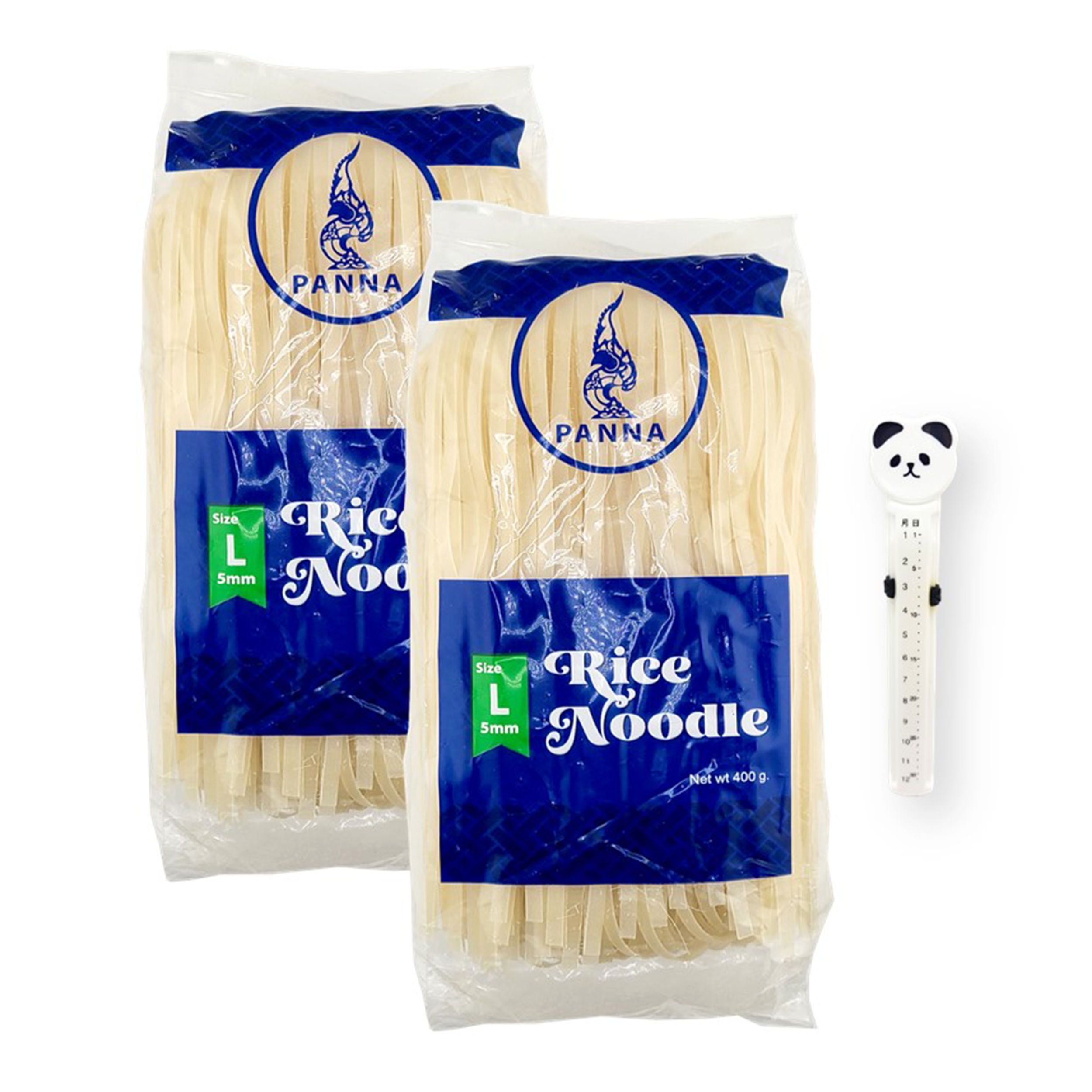 Panna Premium Thai Rice Stick Noodles L (5mm) Dried 100% Natural Gluten ...