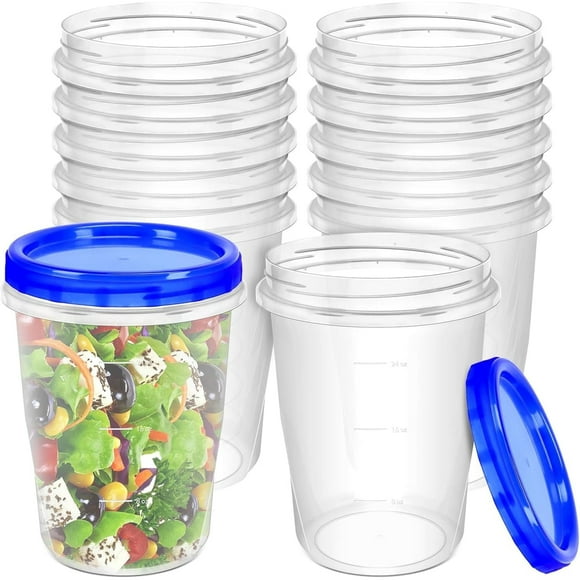 Plastic Screw Top Containers for Home Storage and Organization