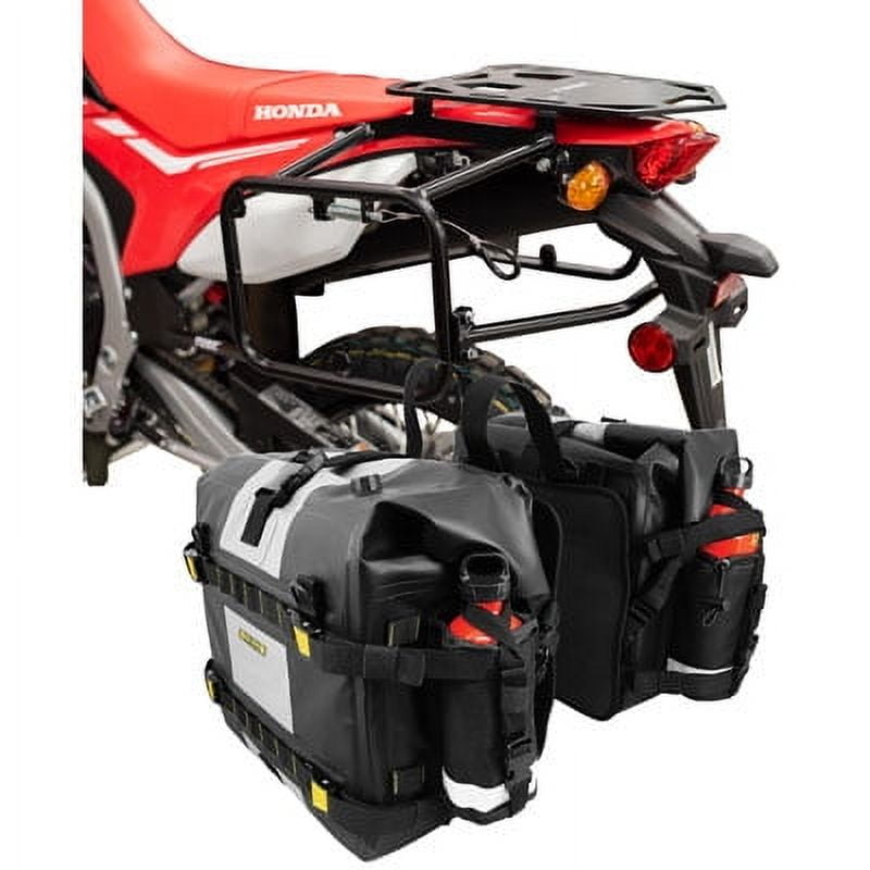 Pannier Racks with Nelson Rigg Hurricane Dry Saddlebags Black For Honda ...