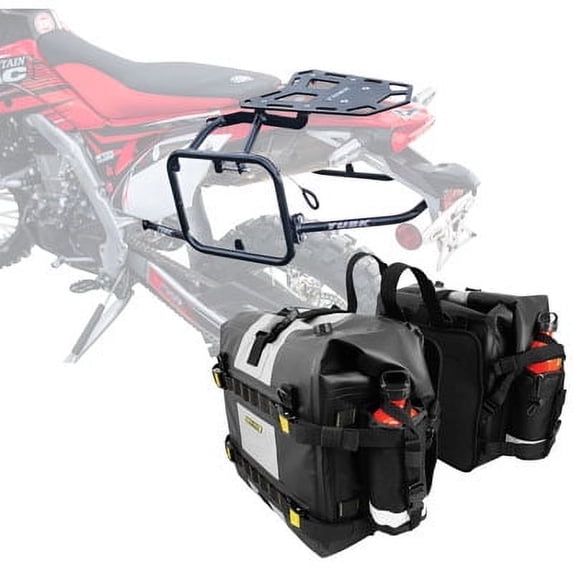 Pannier Racks with Nelson Rigg Hurricane Dry Saddlebags Black For Honda ...