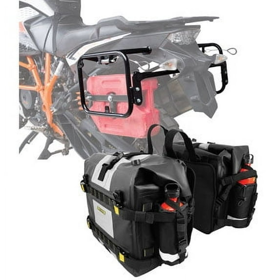 Pannier Racks with Nelson Rigg Hurricane Dry Saddlebags Black For KTM ...