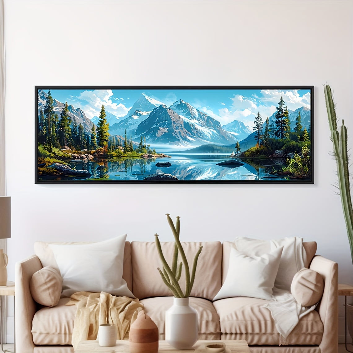 Panoramic Glacier National Park Mid-Century Modern Style Frameless ...